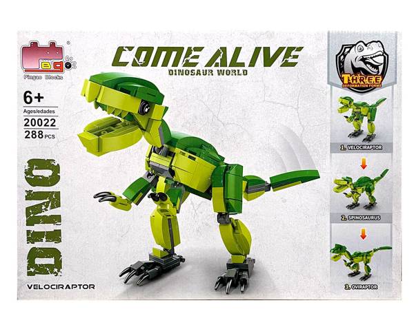 Pantiger Store: Velociraptor - Come Alive Dinosaur World Pingao Blocks